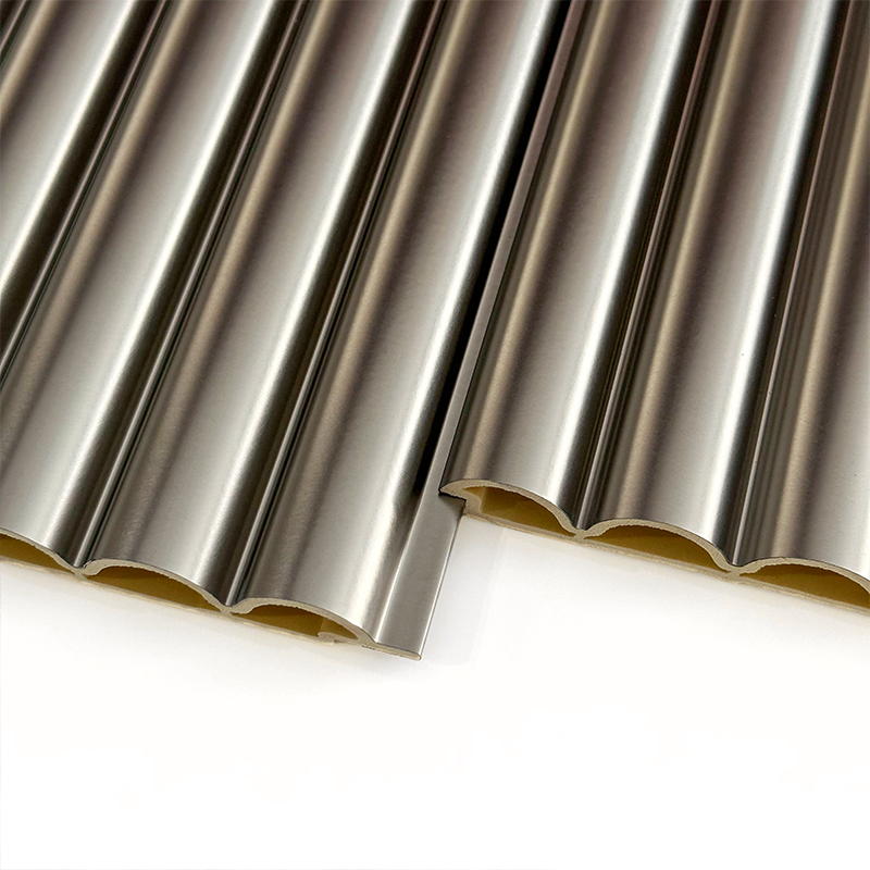 WPC Fluted Wall Panel Interior Wall Cladding Metal Finish 160mm from ...